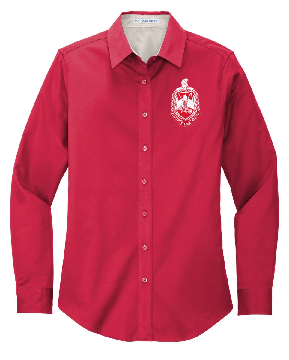 DST Red Shield Button Down